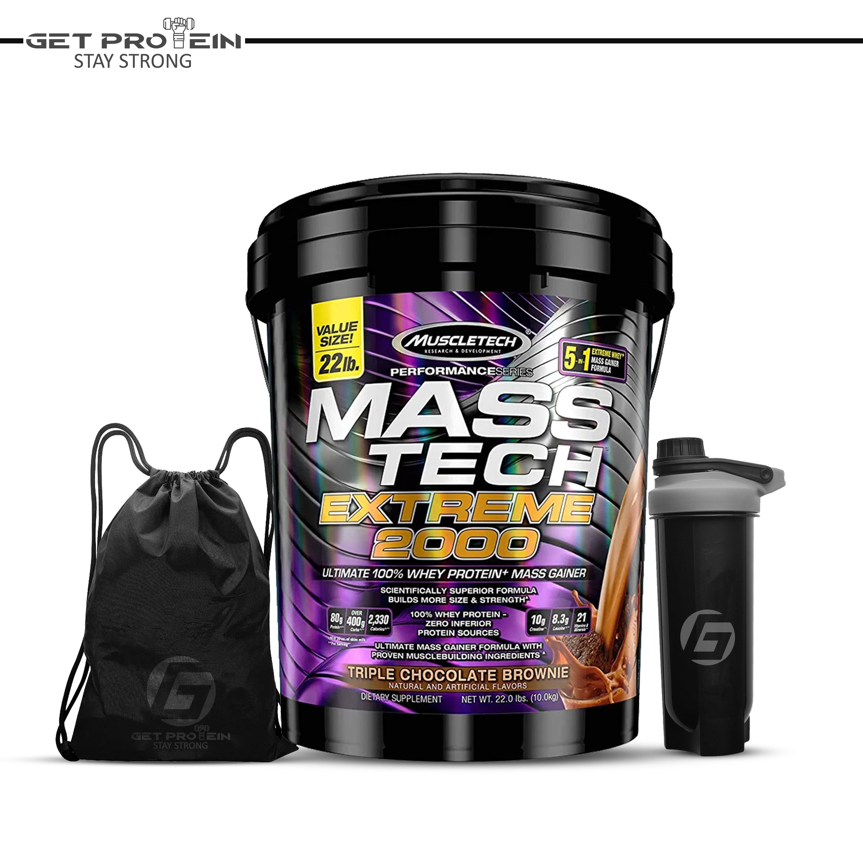 Muscle Tech Mass Tech Extreme Ultimate Mass Gainer - 22lbs - Bucket ...